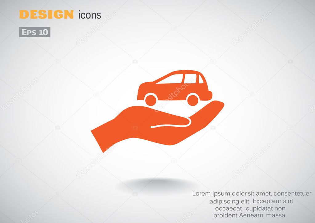 Car protection concept icon Stock Vector by ©LovArt 99468388