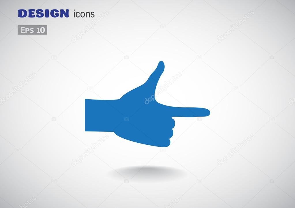 Hand pointing with straight finger Stock Vector by ©LovArt 99471818