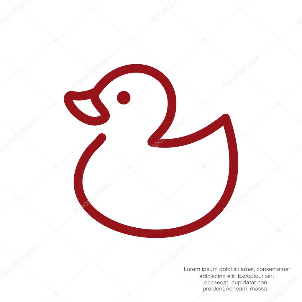 Simple Duckling Outline