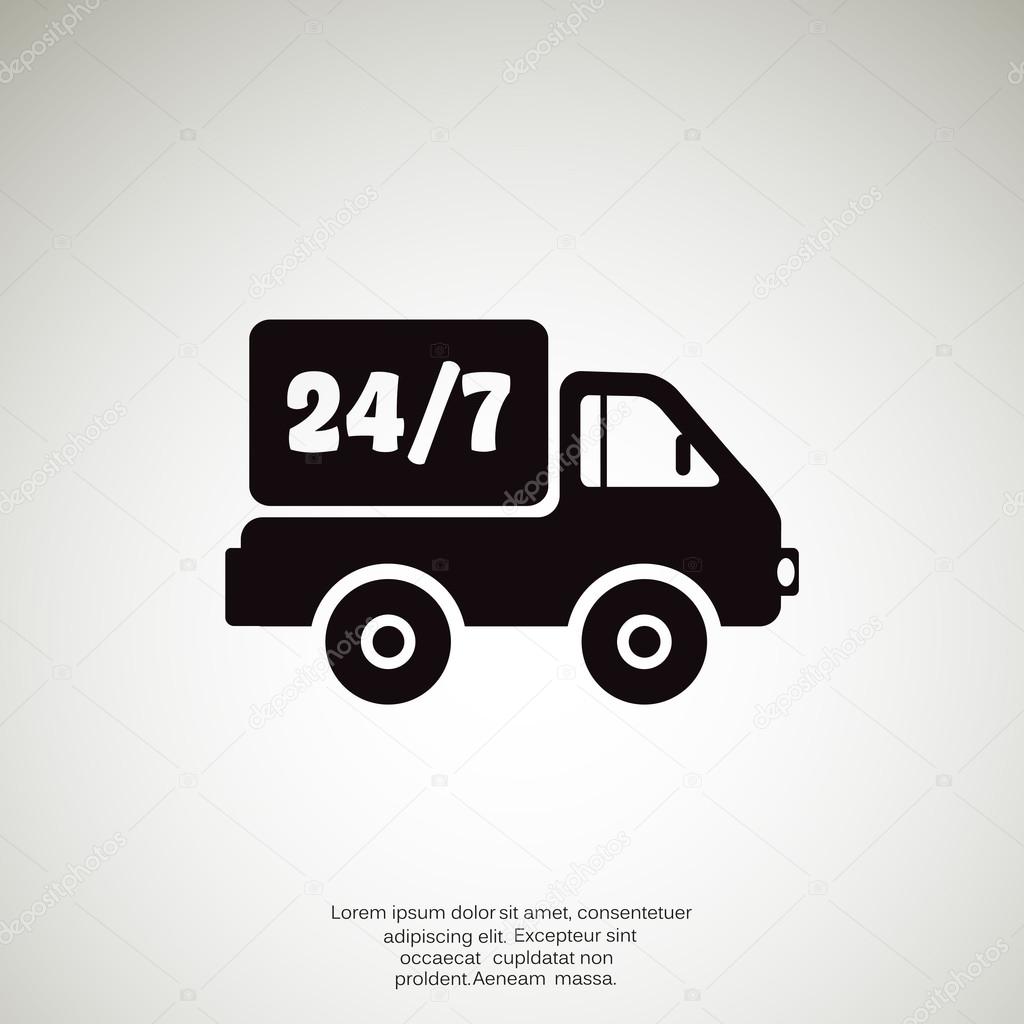 Truck with non-stop symbol Stock Vector by ©LovArt 99472672