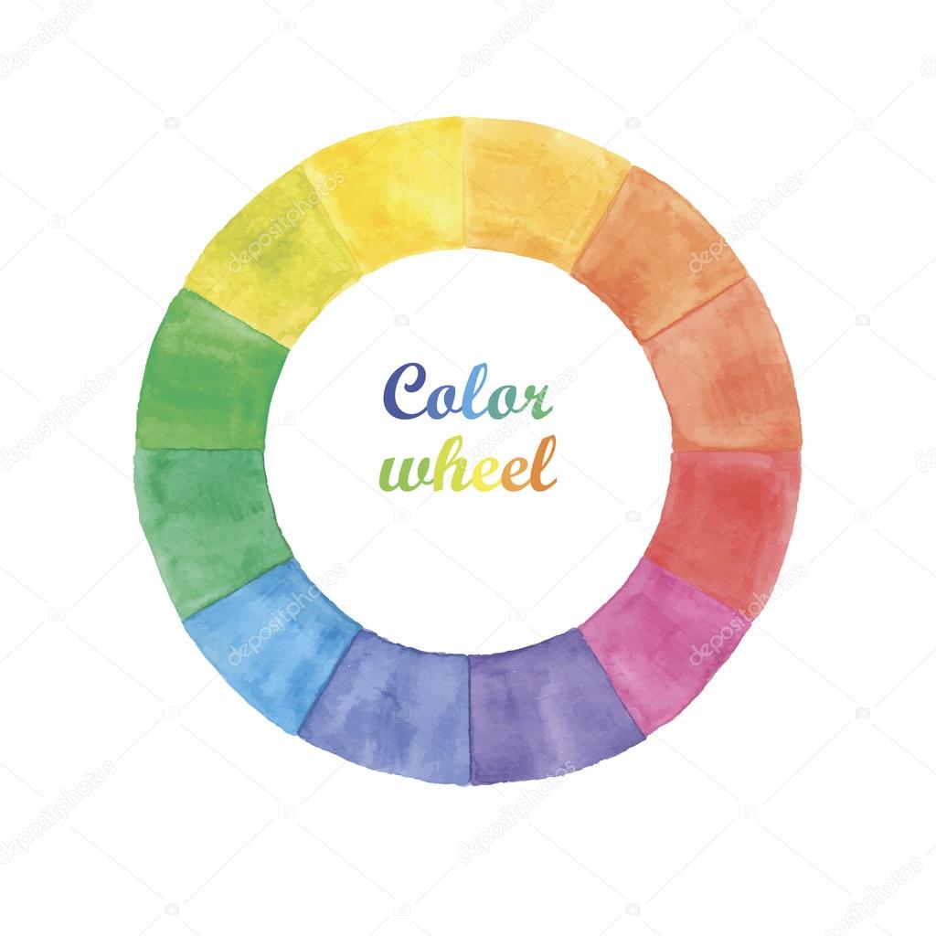 Watercolor color wheel Stock Vector Image by ©nadyakr #69196999