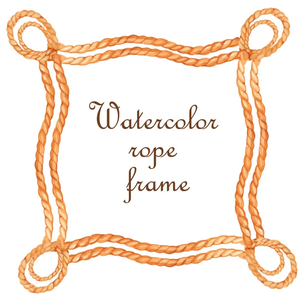 Watercolor rope frame Stock Vector Image by ©nadyakr #75096307