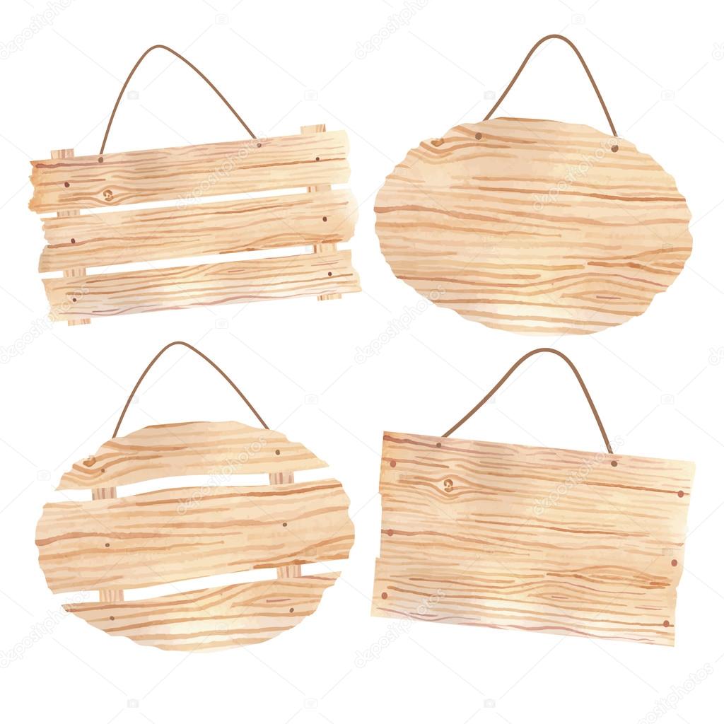 Wooden boards and signs — Stock Vector © nadyakr #75805597