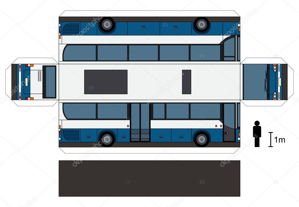 Paper model of a bus Stock Illustration by ©martin2015 #99622378