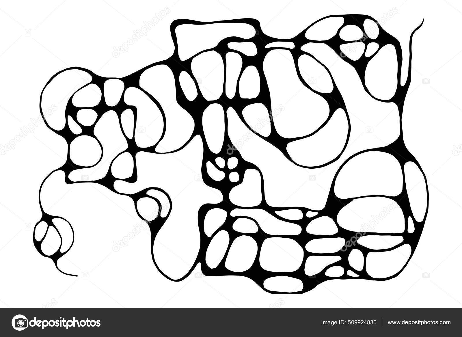 Neurographic Lines Sketch Vector Illustration Abstract Chaotic Wavy ...