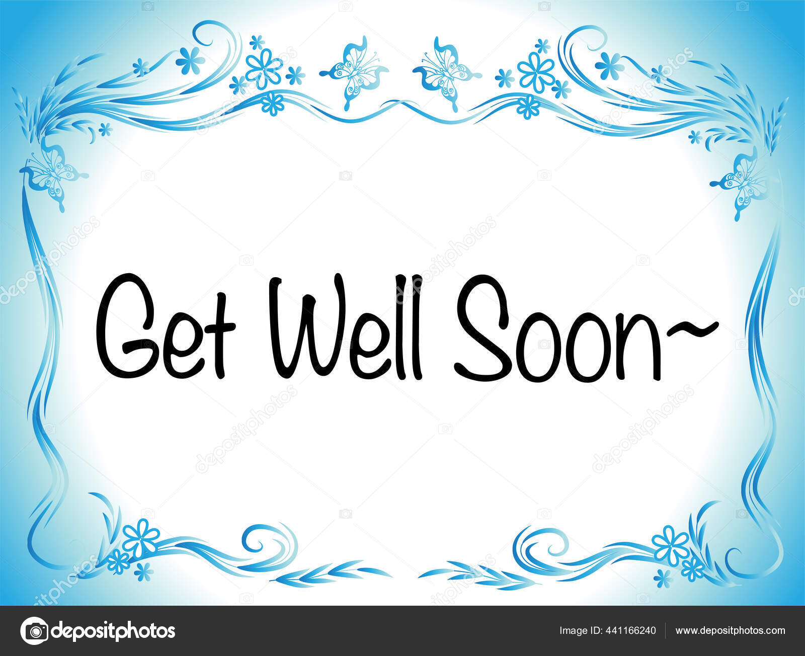 Obtener Bien Pronto Letras Plantilla Tarjeta Ilustración Vectorial ...