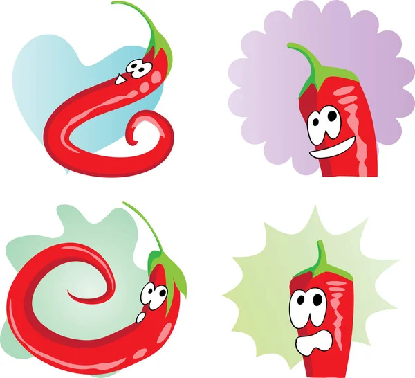 Collection de dessins de piments images vectorielles, Collection de ...