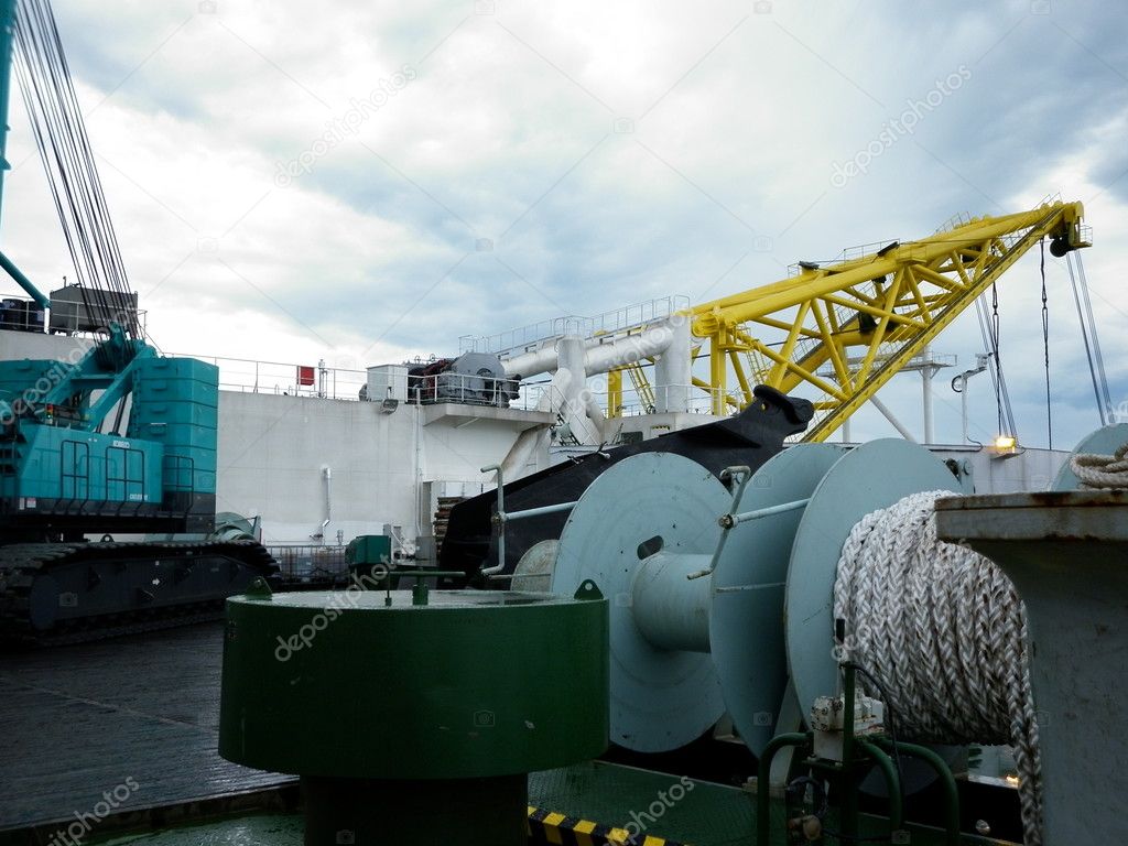 Deck Pipe Laying Vessel Pipes Valves Other Equipment Deck ⬇ Stock Photo ...