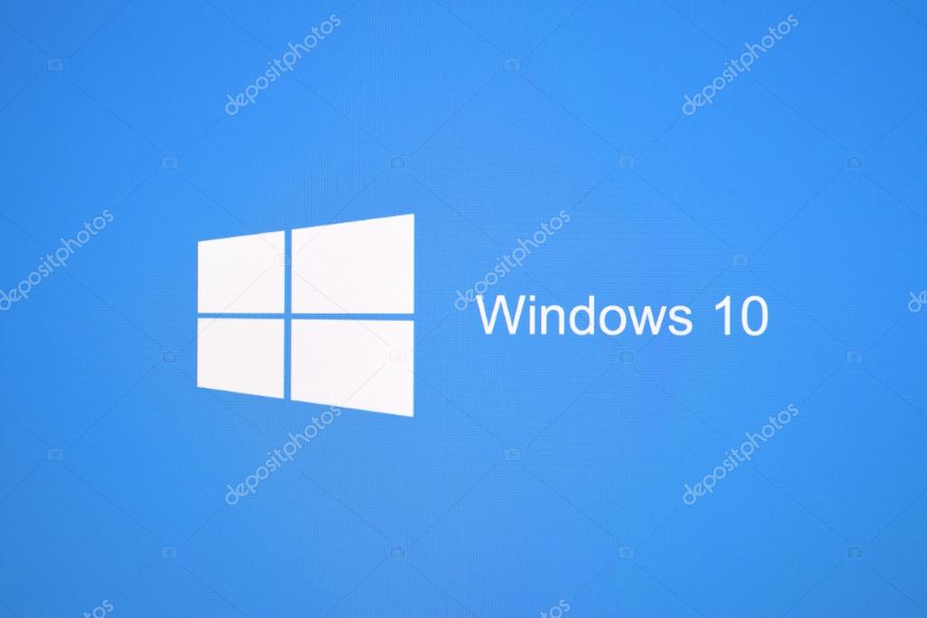 The logo screen in Windows 10 operating system. – Stock Editorial Photo ...