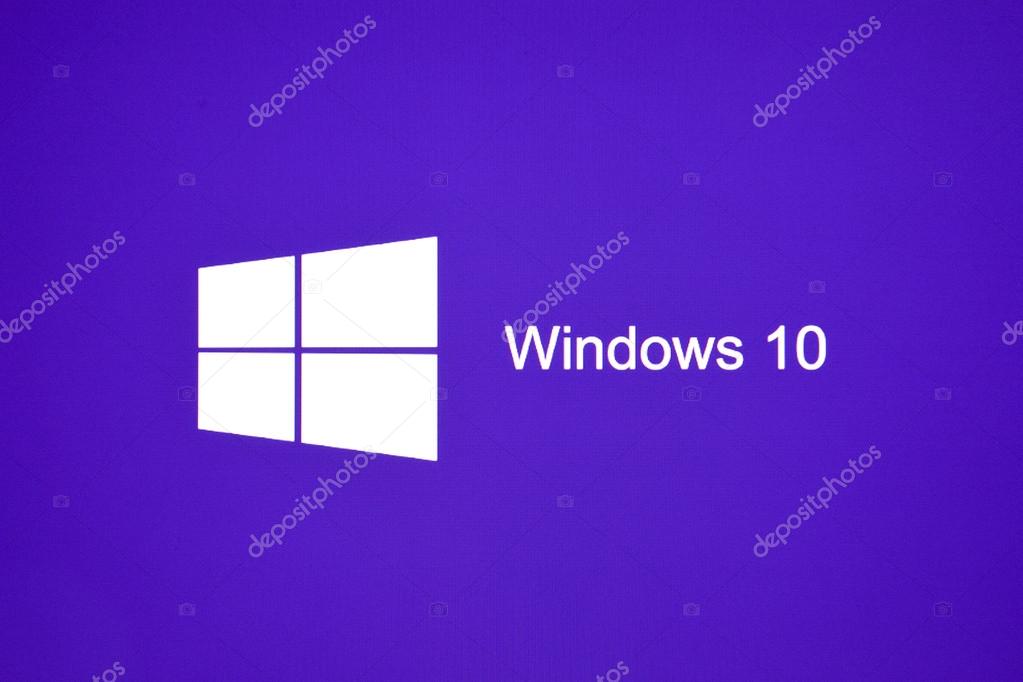 The logo screen in Windows 10 operating system. — Stock Editorial Photo ...