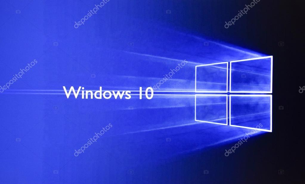 The logo screen in Windows 10 operating system. — Stock Editorial Photo ...