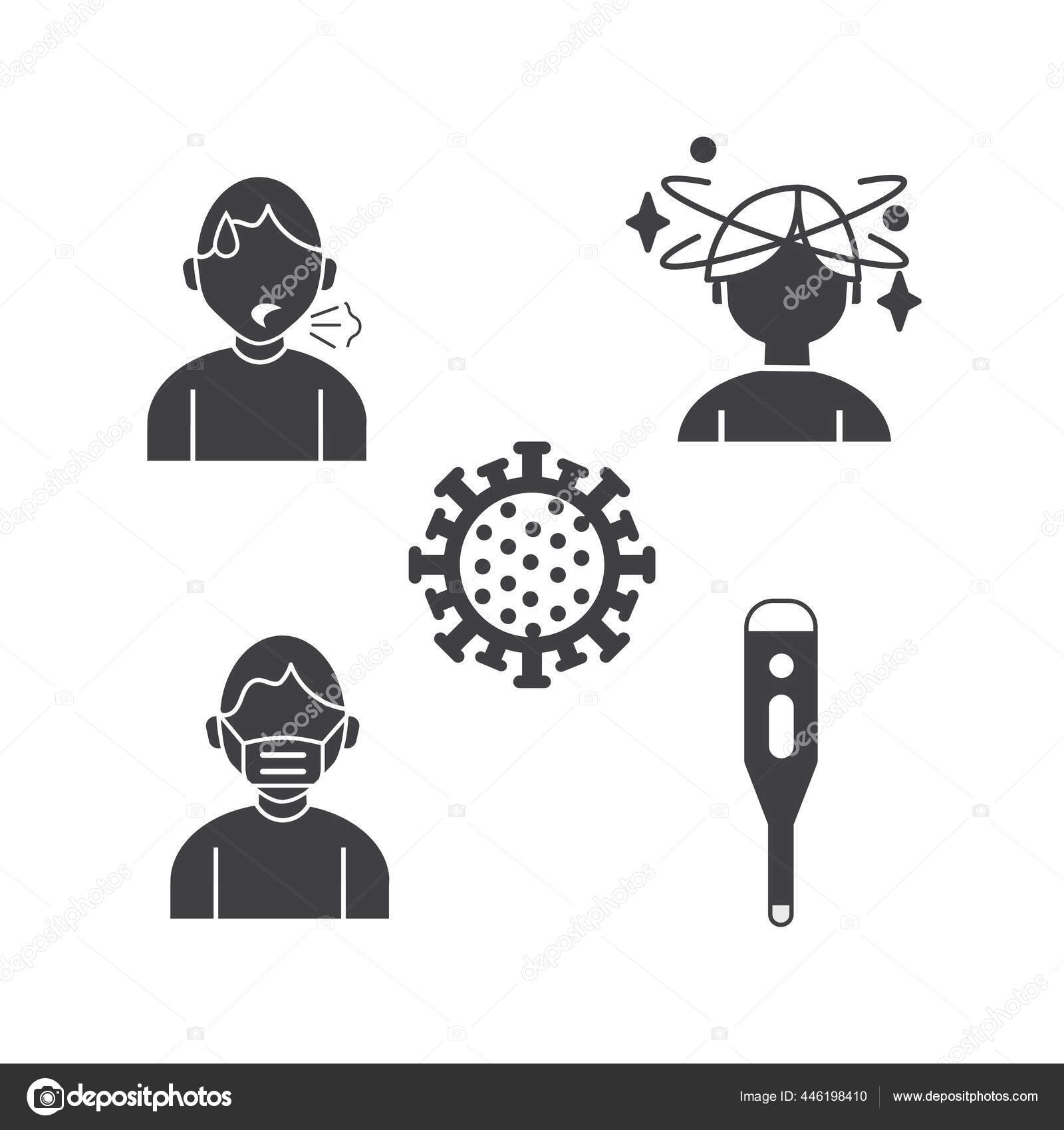 Different Virus Pictograms Lung Infection Icon Warning Sign Prevent ...