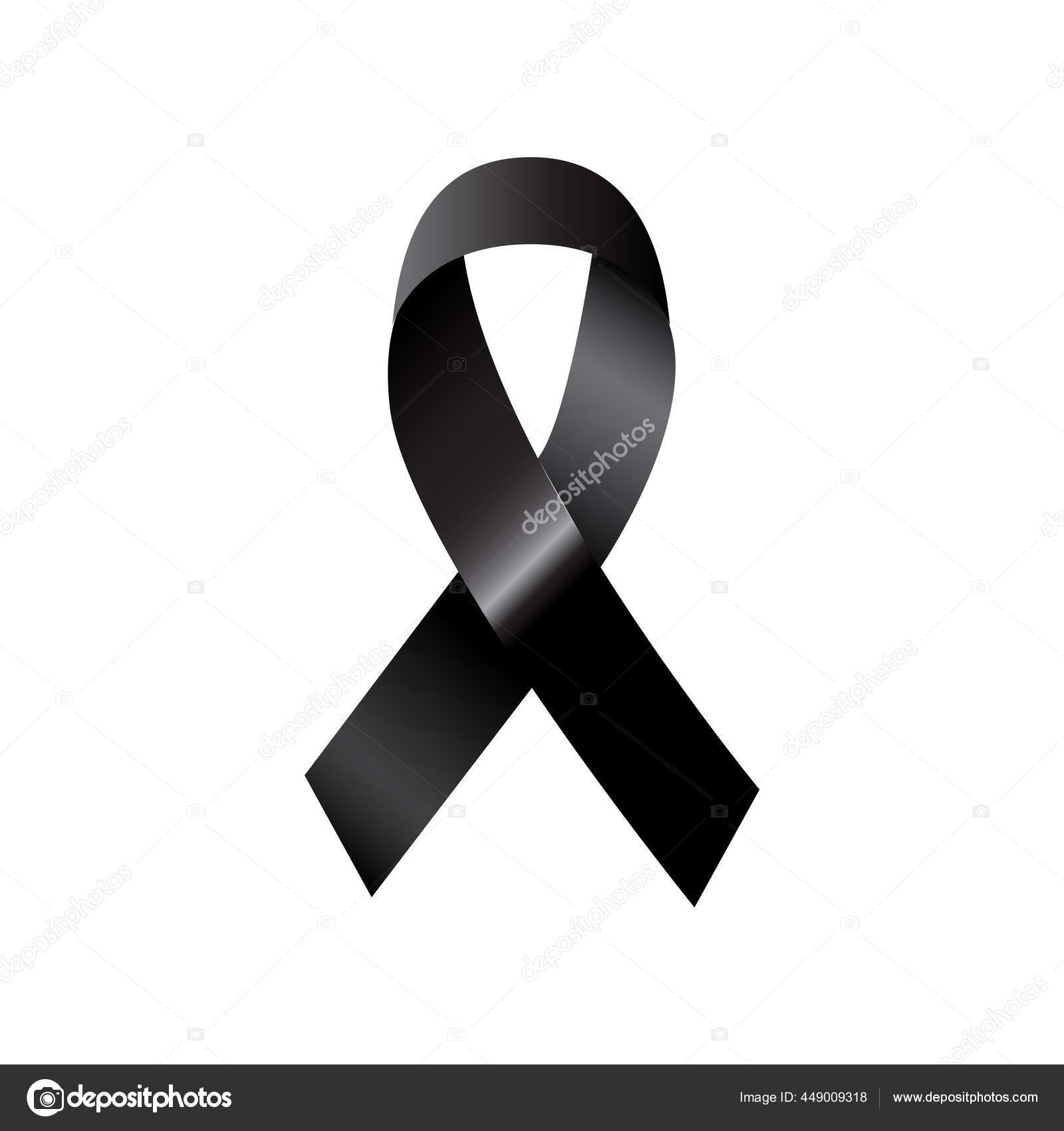 Imagen Una Corbata Negra Símbolo Luto Vector de stock #449009318 de ...