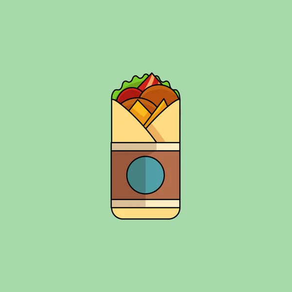 ᐈ Wraps stock vectors, Royalty Free chicken wrap illustrations ...