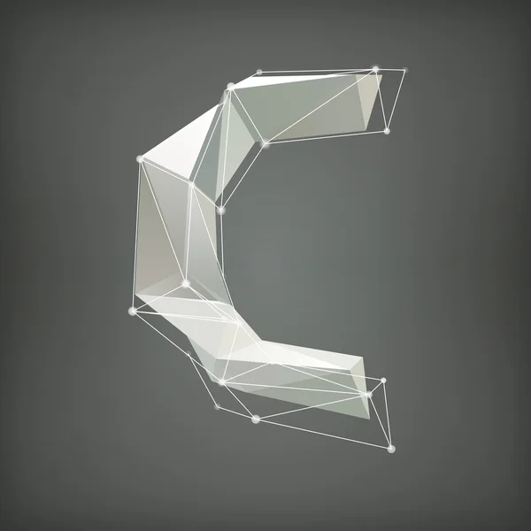 Low poly alphabet. Vector illustration. letter — Stock Vector © Vik_Y ...