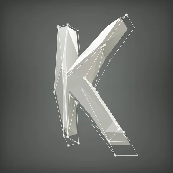 Low poly alphabet. Vector illustration. letter — Stock Vector © Vik_Y ...