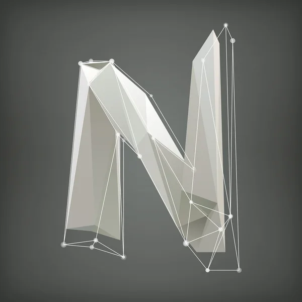 Low poly alphabet. Vector illustration. letter — Stock Vector © Vik_Y ...