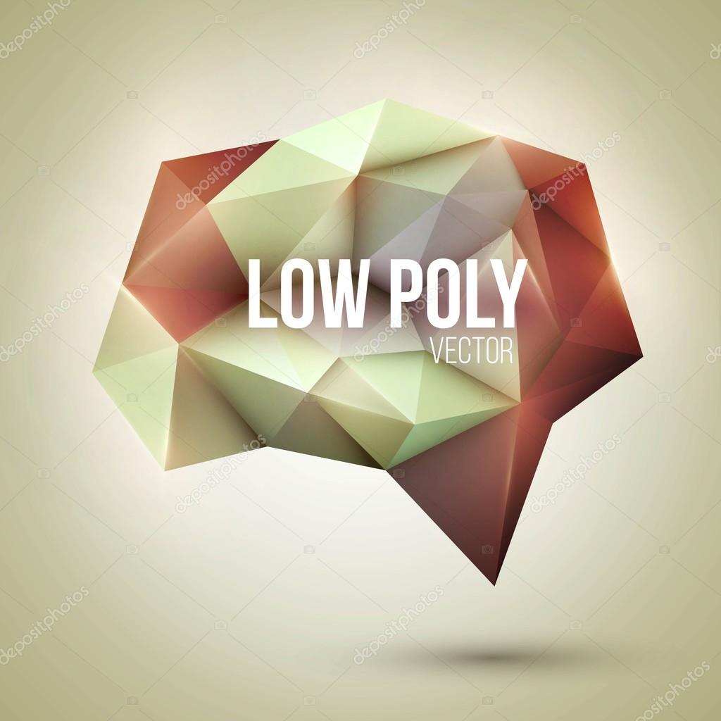 Low poly triangular background. Design element. Vector illustration ...