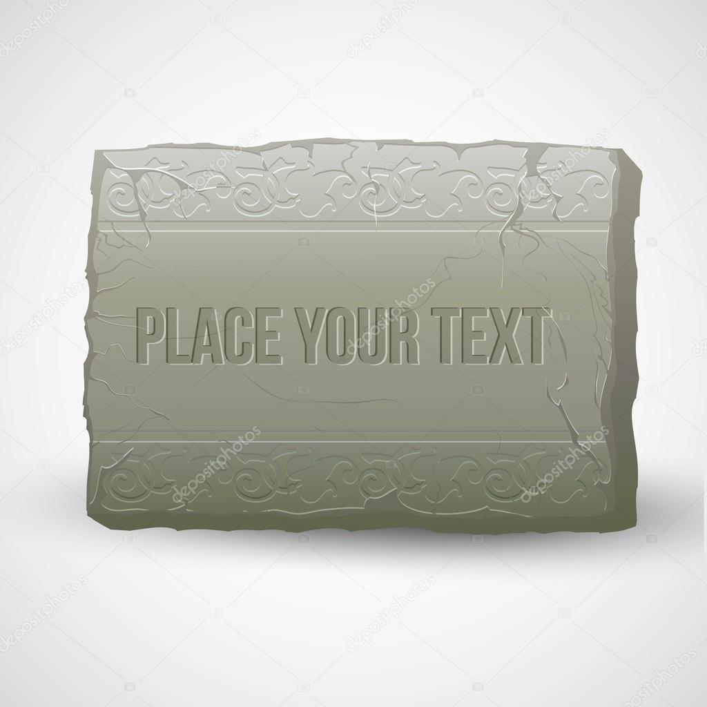 Ancient stones with inscriptions. Vector illustration — Stock Vector ...