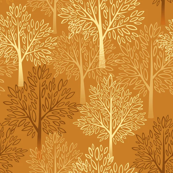 Fall season background. Autumn tree seamless pattern. Vector ...