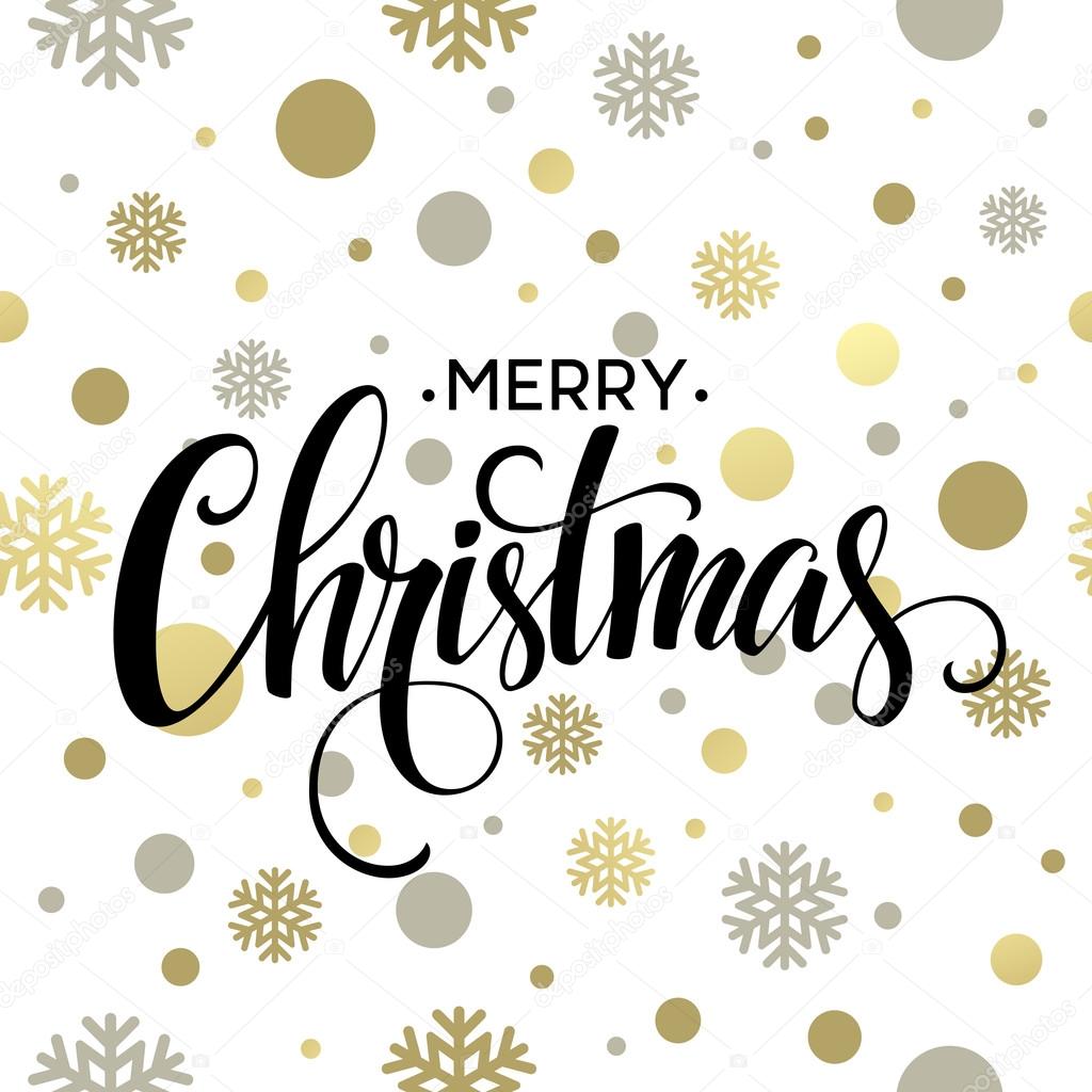 Merry Christmas lettering design. Vector illustration Stock Vector ...