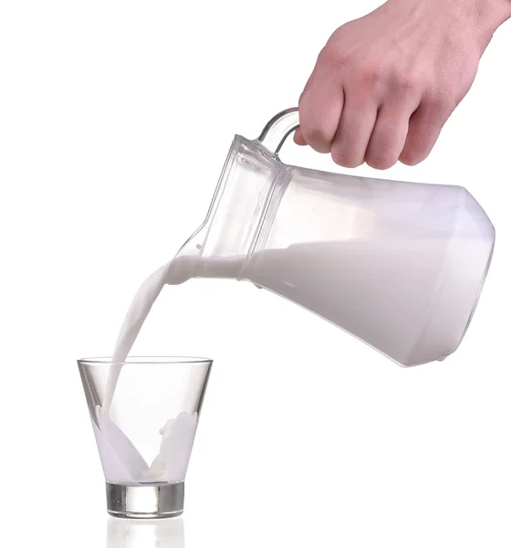 Pouring milk into a glass Stock Photo by ©antpkr 90806460