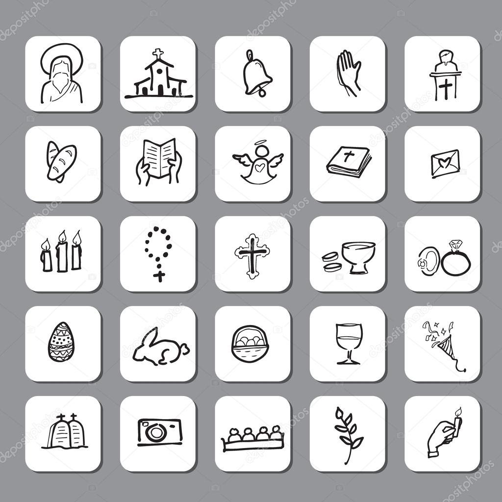 Church Christian icons set 1 Stock Vector Image by ©tawesit@gmail.com ...