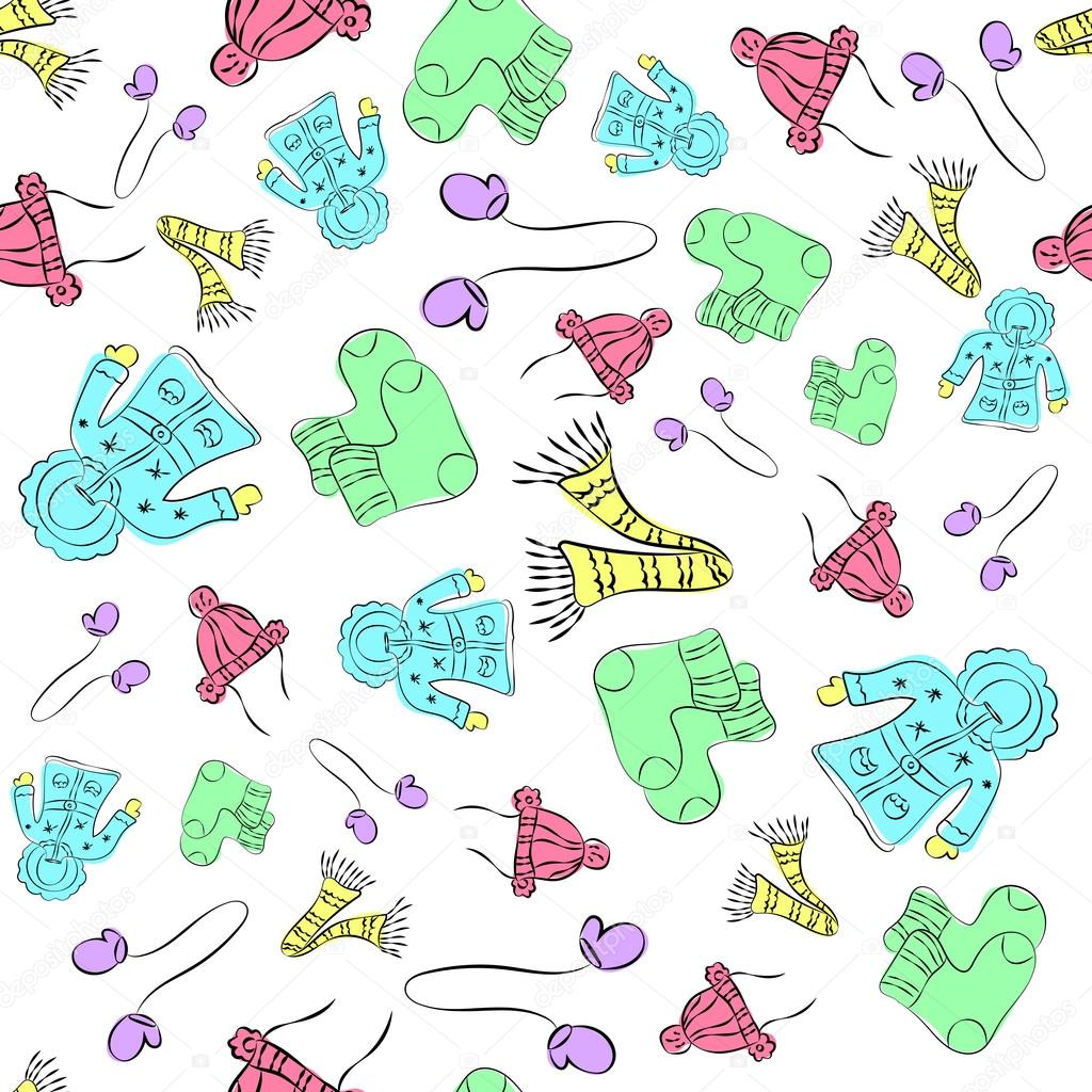 Hand drawn seamless kids pattern Stock Vector Image by ©helloweenn ...