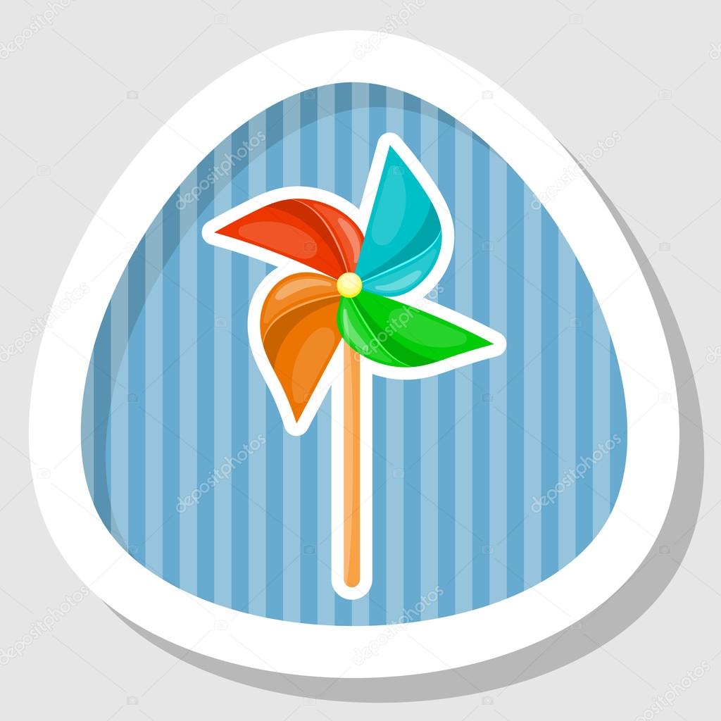 Vector illustration. Paper windmill pinwheel Stock Vector Image by ...