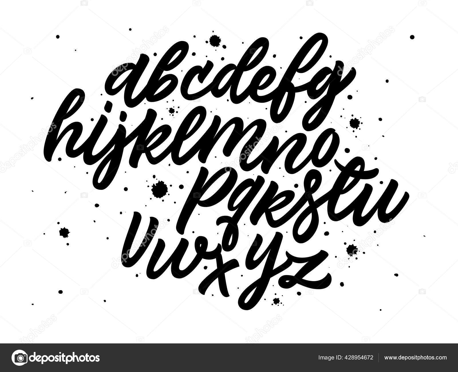 Script Font Hand Lettering Custom Typography Art Designs Logo Cards ...