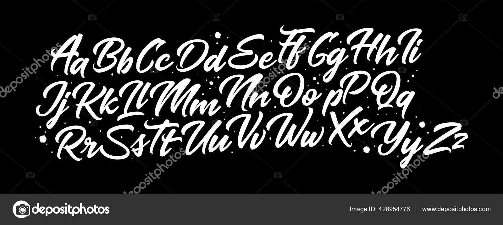 Script Font Hand Lettering Custom Typography Art Designs Logo Cards ...