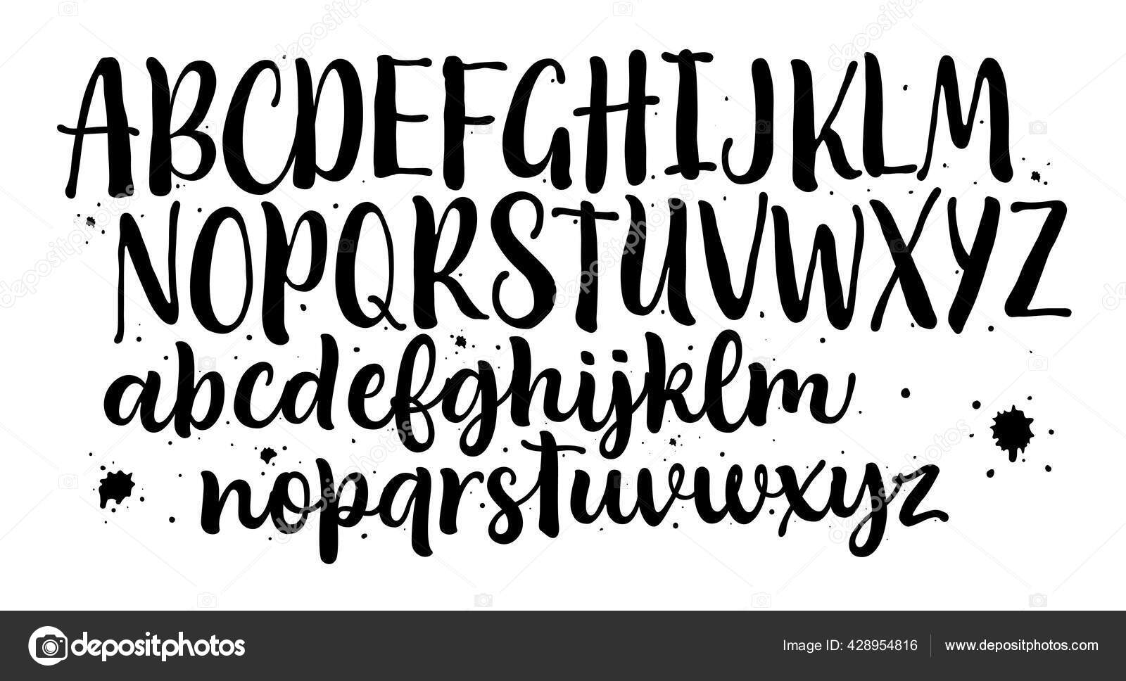 Script Font Hand Lettering Custom Typography Art Designs Logo Cards ...