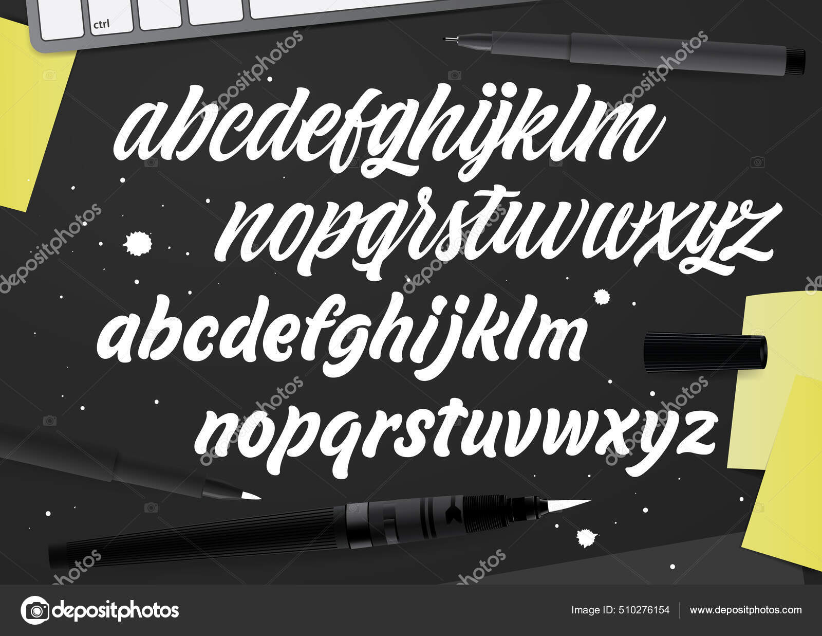 Alfabeto Vectorial Lettering Typography Designs Logo Poster Packaging ...