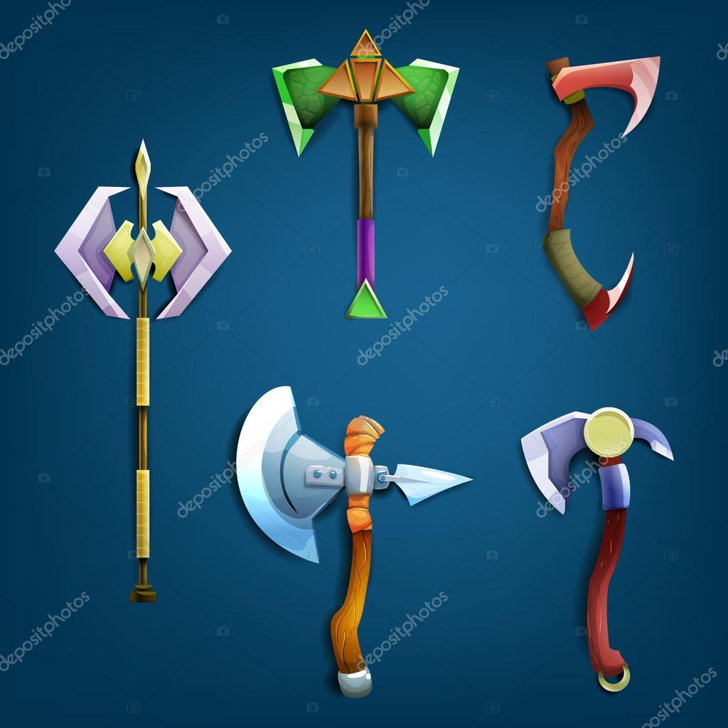 Battle Axes set. — Stock Vector © MrDeymos #65680531