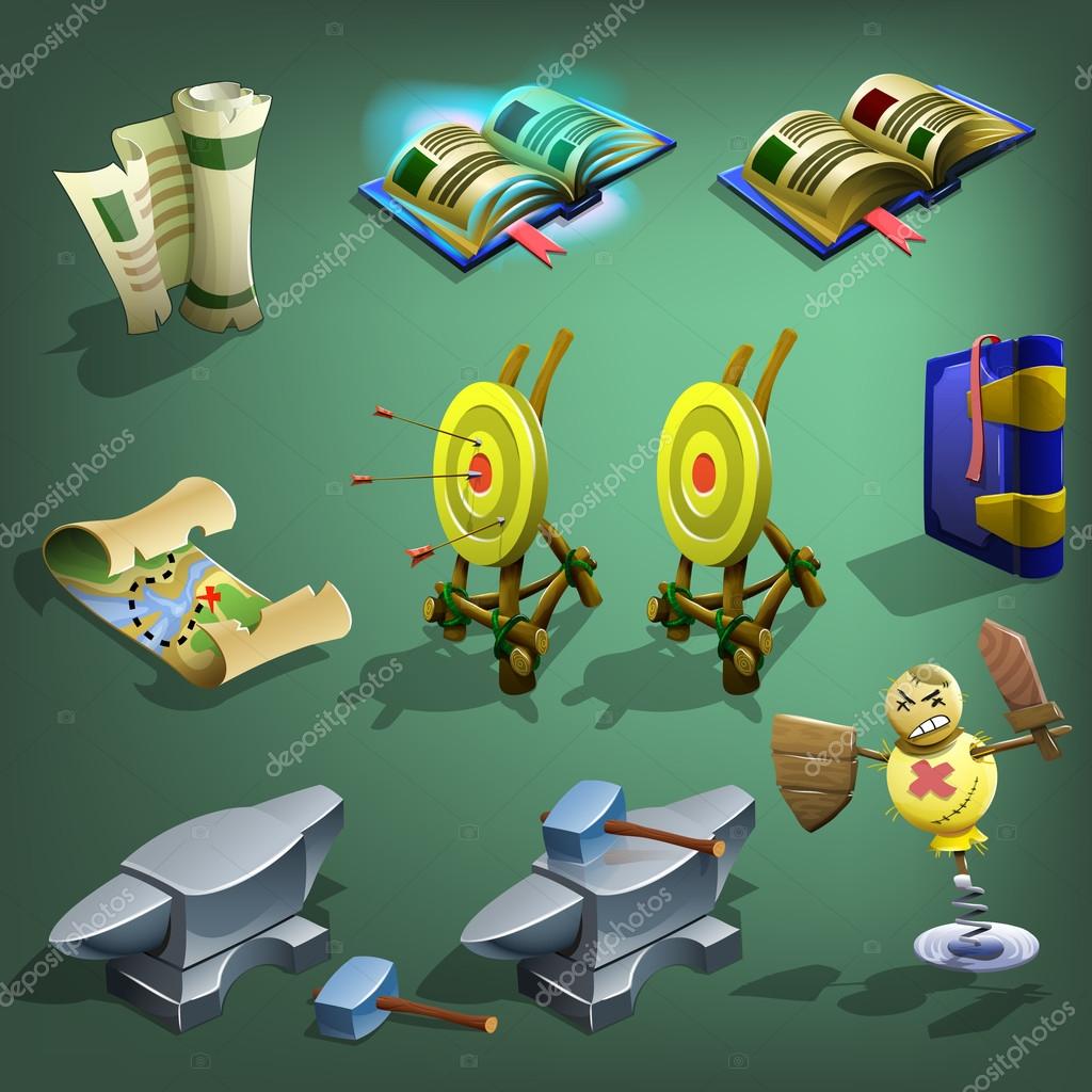 Decoration icons for games. Stock Vector by ©MrDeymos 65789317