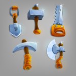 Set of cartoon weapons. Stock Vector Image by ©MrDeymos #78414066