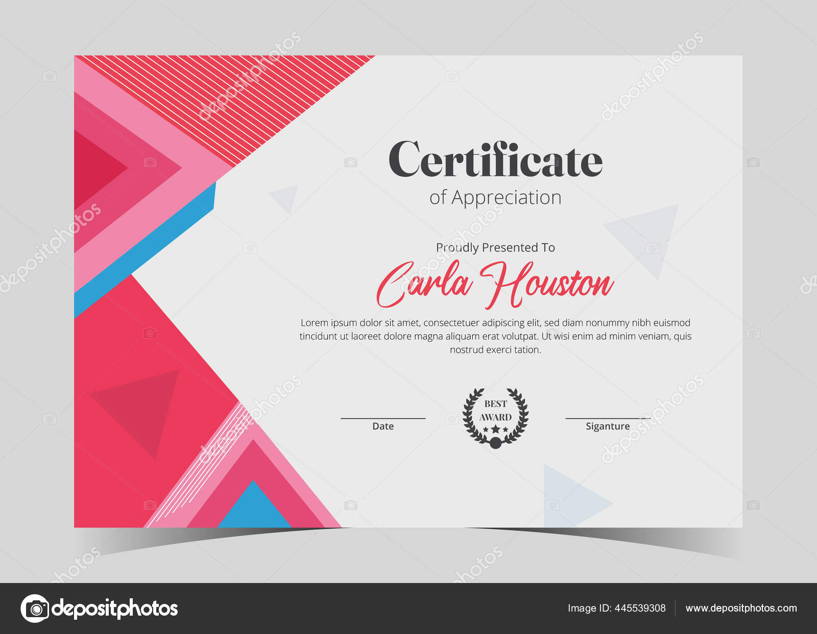 Diploma Premios Plantilla Certificado Certificado Profesional Diseño ...