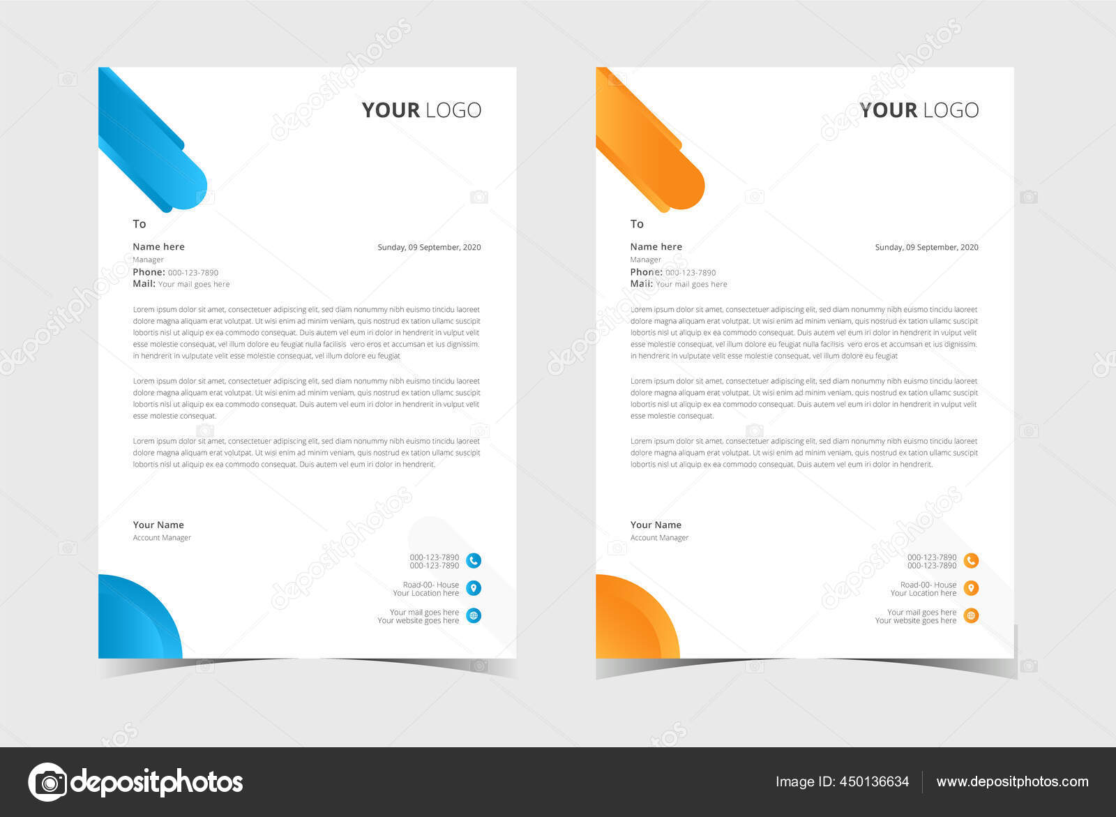 Modern Letterhead Template Editable Letterhead Design Professional ...