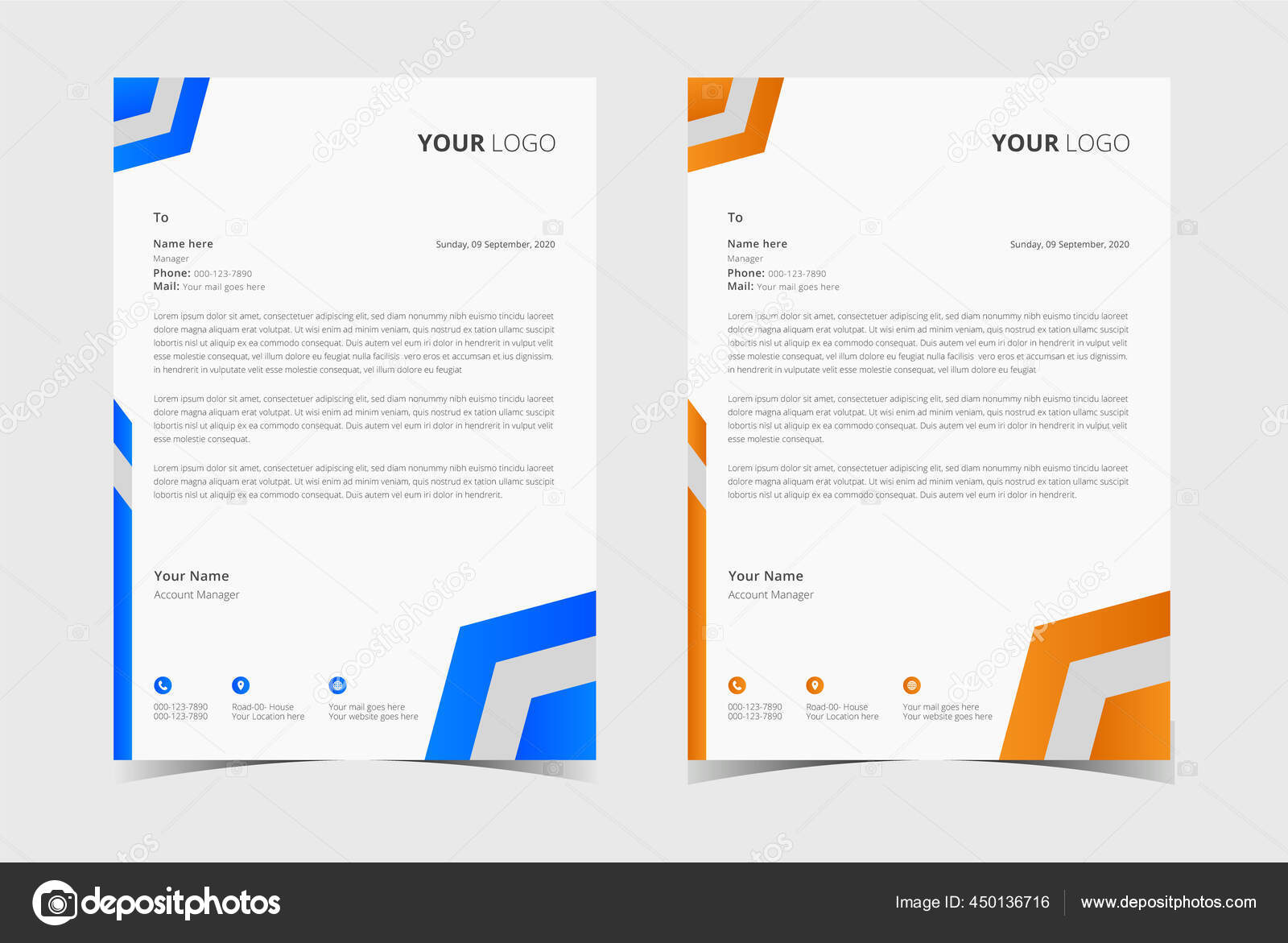 Professionelle Briefpapier Vorlage Modern Creative Letterhead Corporate ...