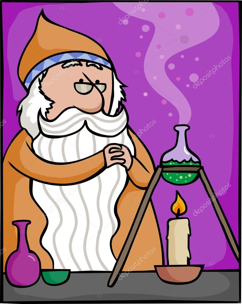Alchymista — Stock Vektor © wickerwood #67772063