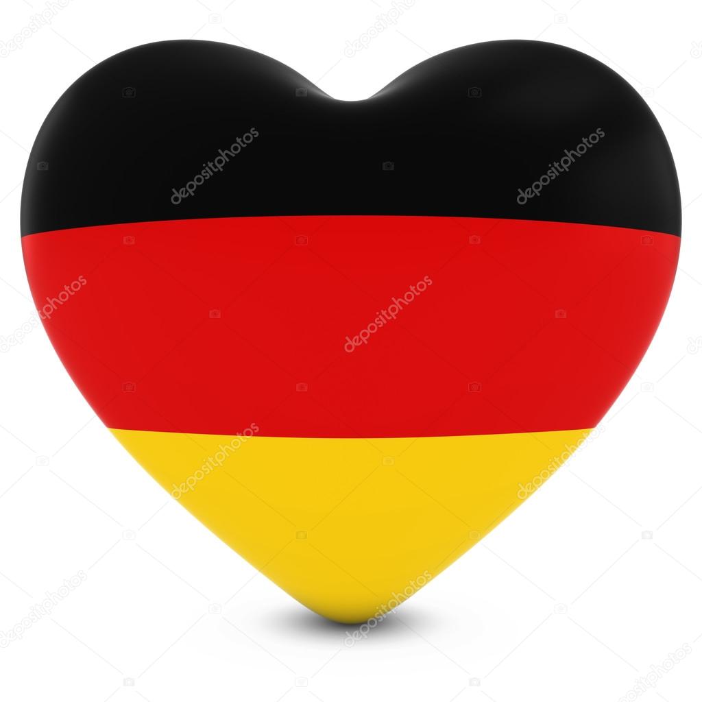 German Symbol For Love Premium Vector | Germany Flag In Heart Shape