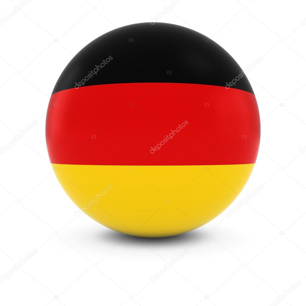 German Flag Ball - Flag of Germany on Isolated Sphere — Stock Photo ...