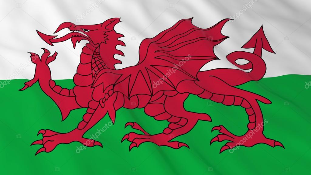 Welsh Flag HD Background - Flag of Wales 3D Illustration Stock ...