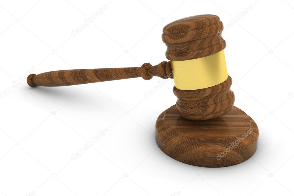 Court of Law Judge Gavel 3D Illustration — Stock Photo © Fredex #116843218