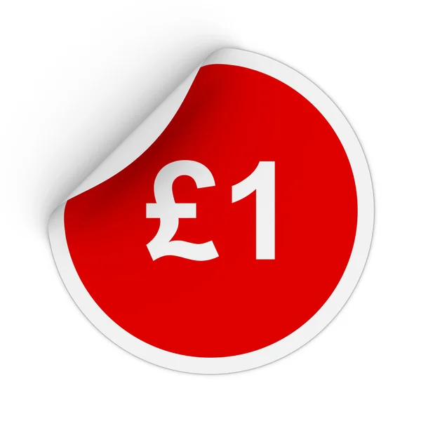 Pound Symbol Red Circle Sticker with Peeling Corner 3D Illustration ...