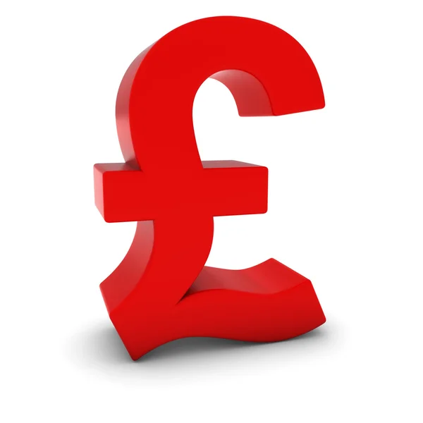 Pound Symbol Red Circle Sticker with Peeling Corner 3D Illustration ...