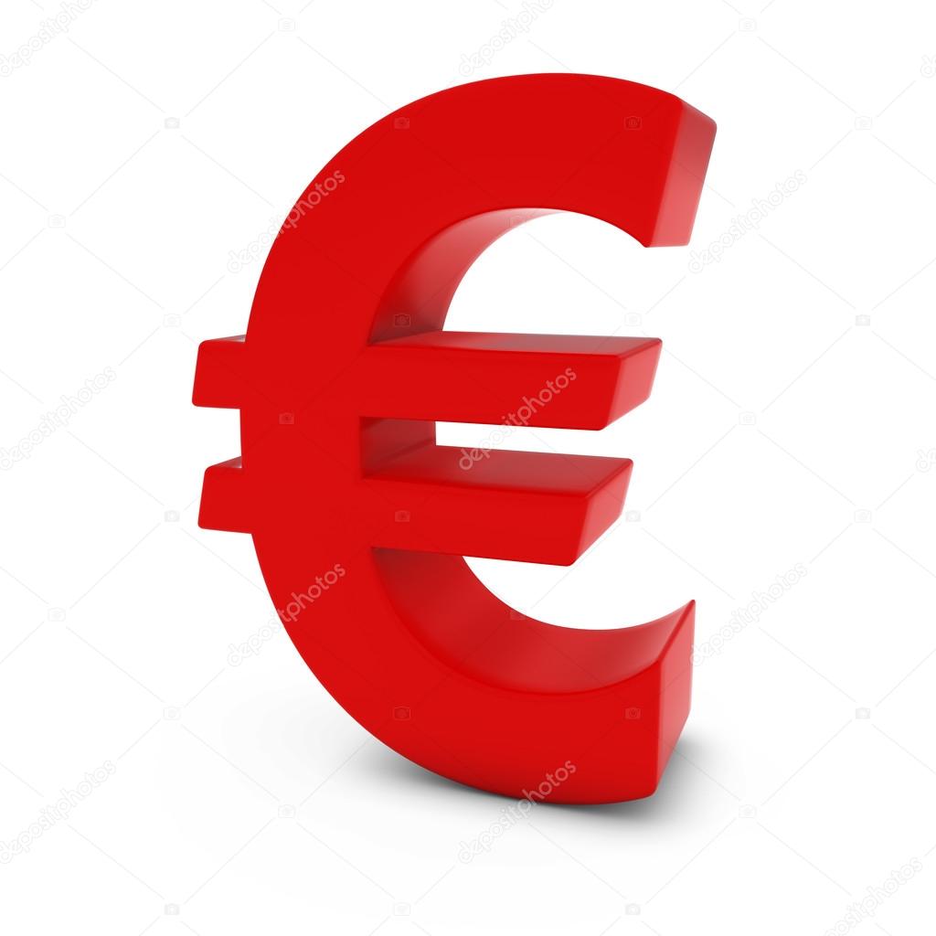 Red Euro Symbol Isolated on White Background — Stock Photo © Fredex ...
