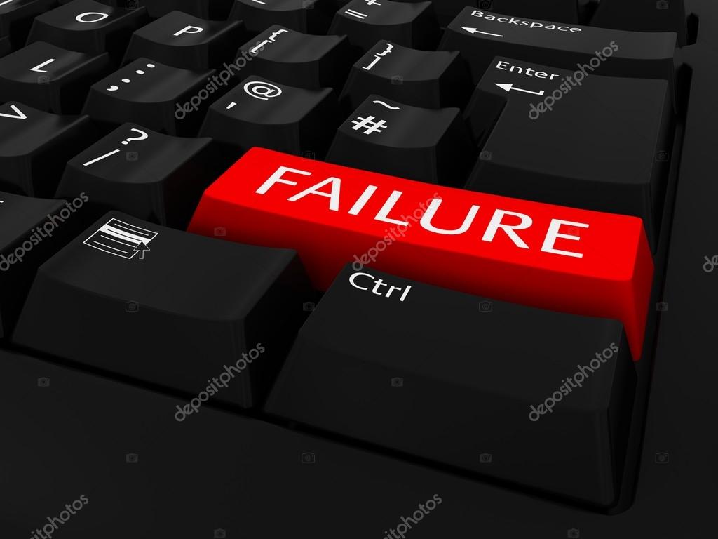 Red FAILURE Key Keyboard Background — Stock Photo © Fredex #96749398