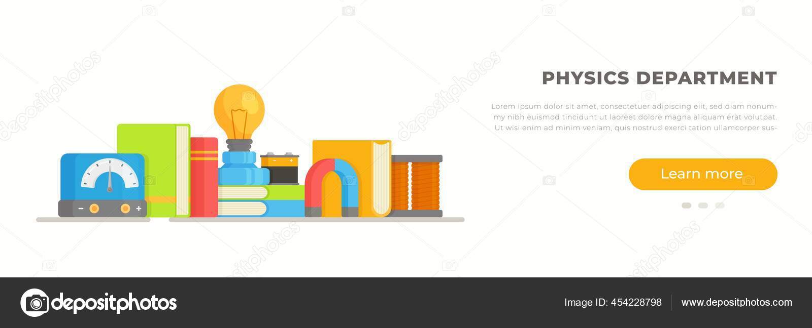 Physical Sign Vector Illustration Physics Lesson Conducting Experiment ...