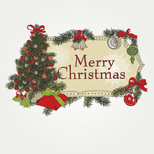 Hand drawn vintage Christmas banners Set. Stock Vector Image by ©Natle ...